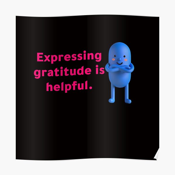 " funny gratitude quotes" Poster for Sale by Hydarandoka | Redbubble