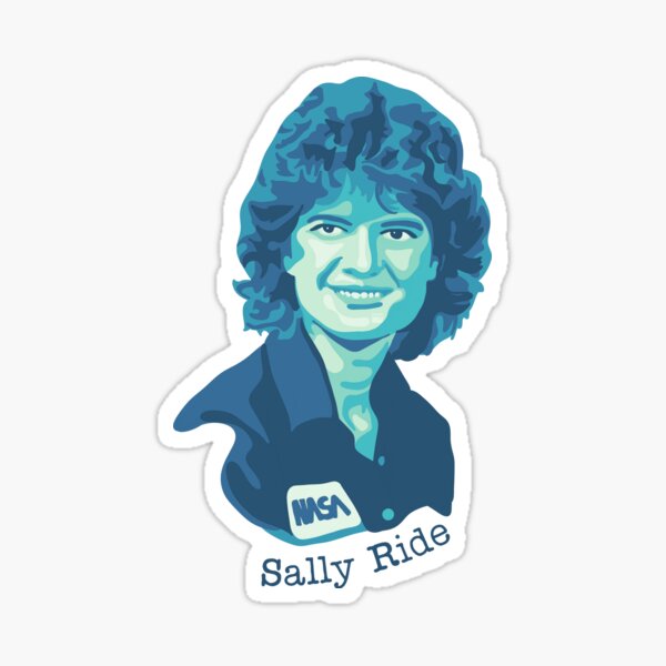 "Sally Ride Portrait" Sticker by unhingedheather | Redbubble