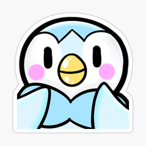 "Cute Pastel Blushing Penguin" Sticker by Clefabilly | Redbubble