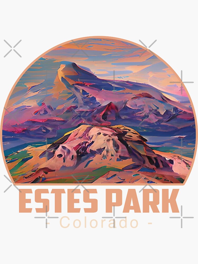 "Colorado Estes Park" Sticker for Sale by CattlettArt | Redbubble