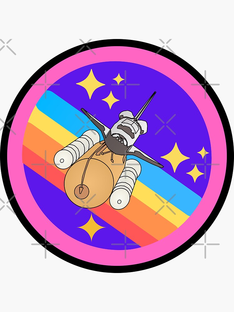 "Space shuttle logo - Emblem" Sticker for Sale by bob-design1 | Redbubble