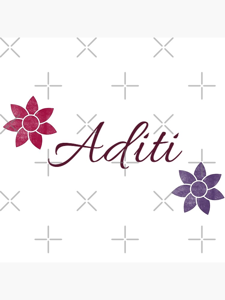 "Aditi Floral Name Calligraphy Design" Poster for Sale by SbMb2000 ...