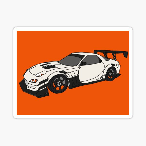 "Mazda RX7" Sticker by Neonlimits | Redbubble