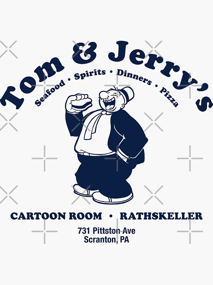 "Tom & Jerry's, Scranton, PA" Sticker for Sale by TeeArcade84 | Redbubble