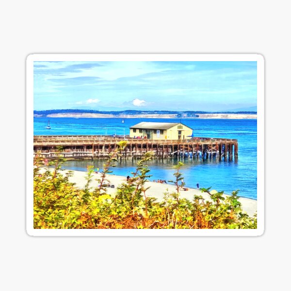 "Sunny Day at Fort Worden in Port Townsend" Sticker for Sale by ...