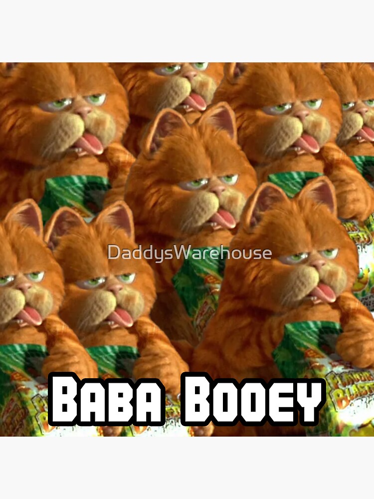 "Baba Booey Cat" Sticker by DaddysWarehouse | Redbubble