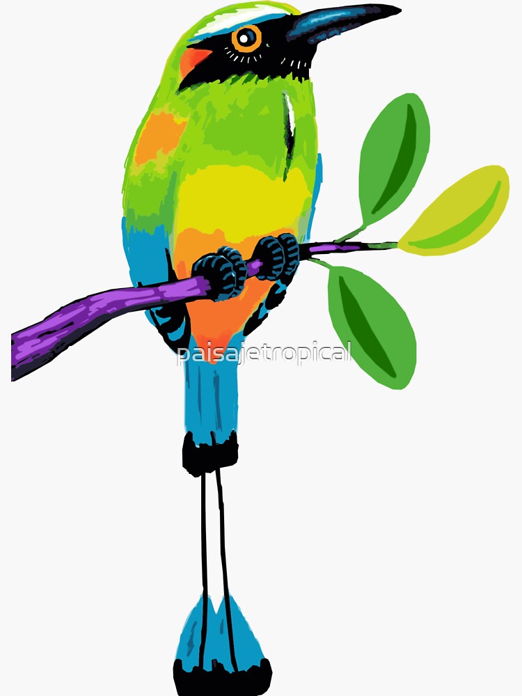 "The beautiful Torogoz bird 1" Sticker for Sale by paisajetropical ...