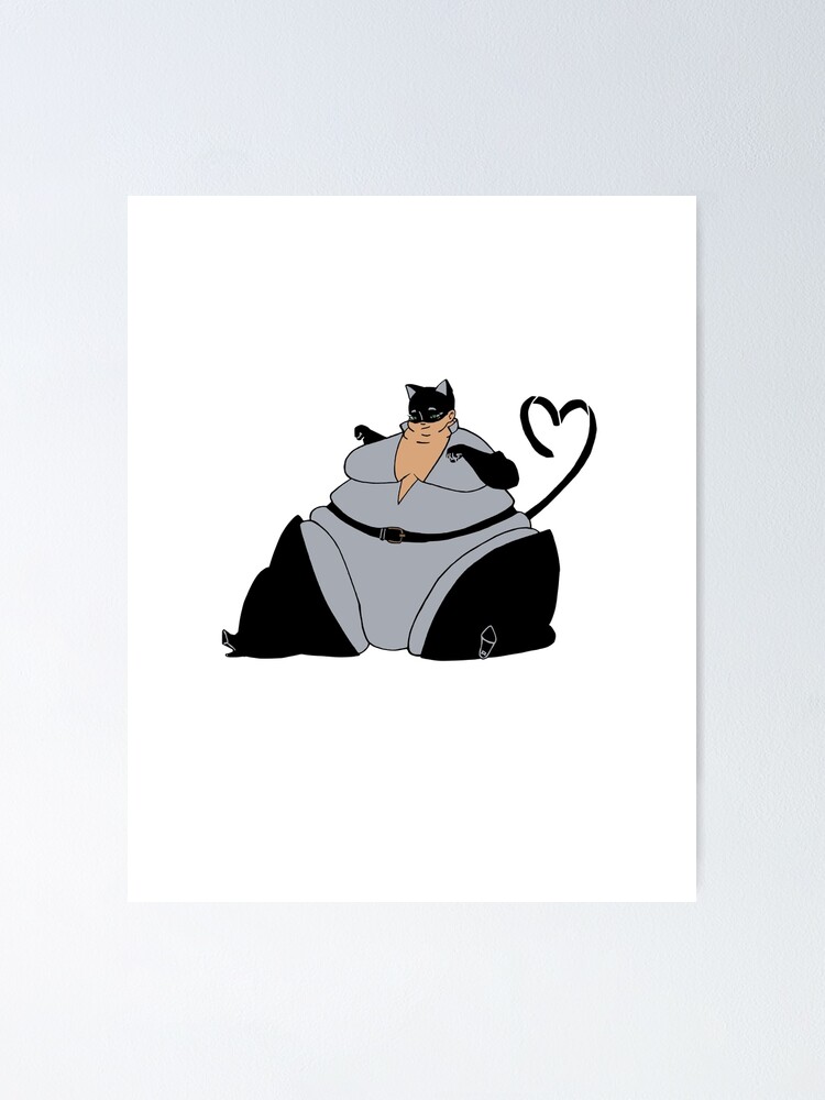 "fat cat girl" Poster for Sale by reneechisholm | Redbubble