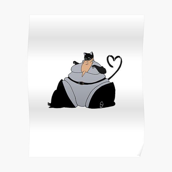 "fat cat girl" Poster for Sale by reneechisholm | Redbubble