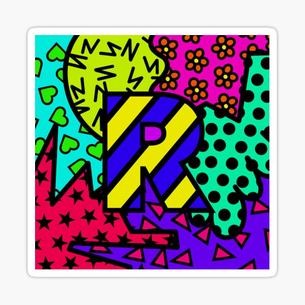 "Alphabet Series - Letter R - Bright and Bold Initial Letters" Sticker ...