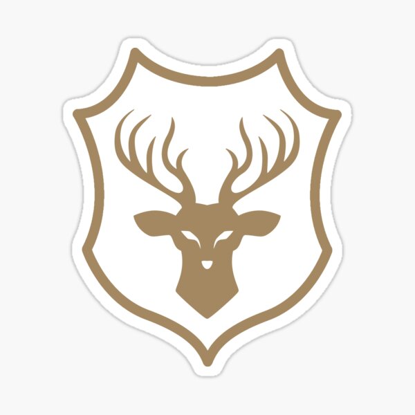 "Stag Emblem Silhouette" Sticker by lerdoberdo | Redbubble