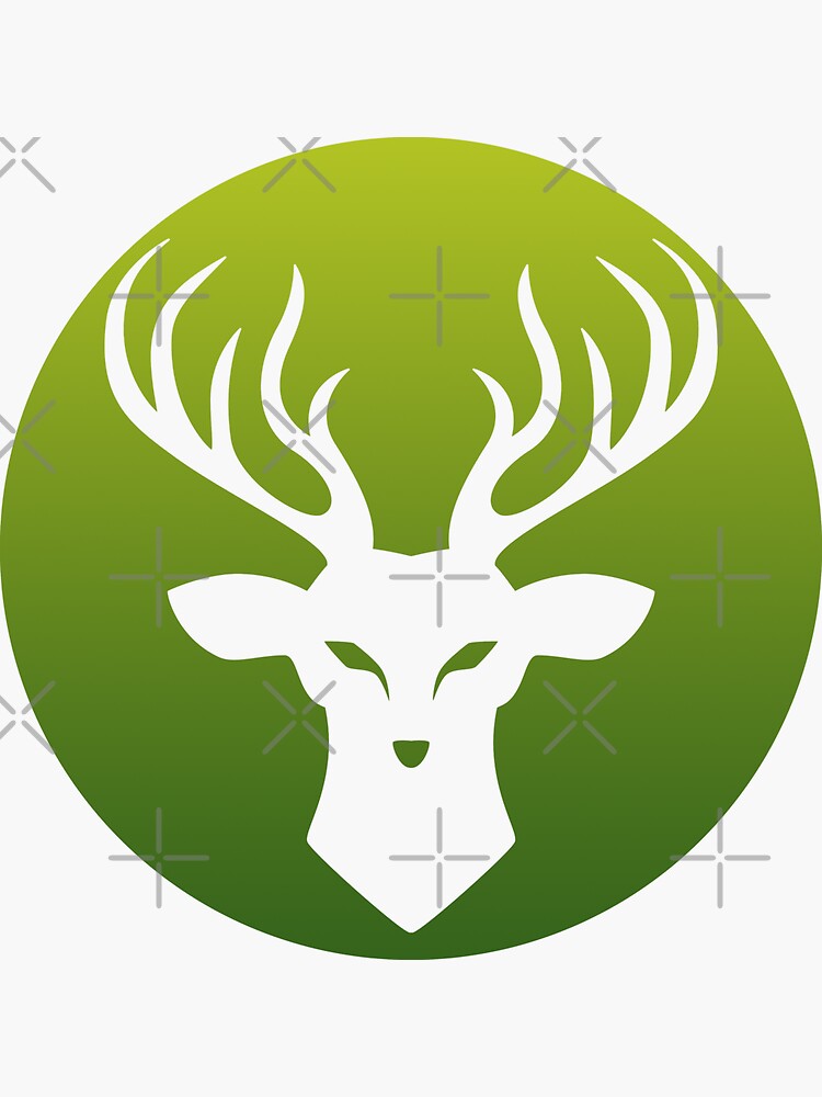 "Negative Space Stag " Sticker by lerdoberdo | Redbubble