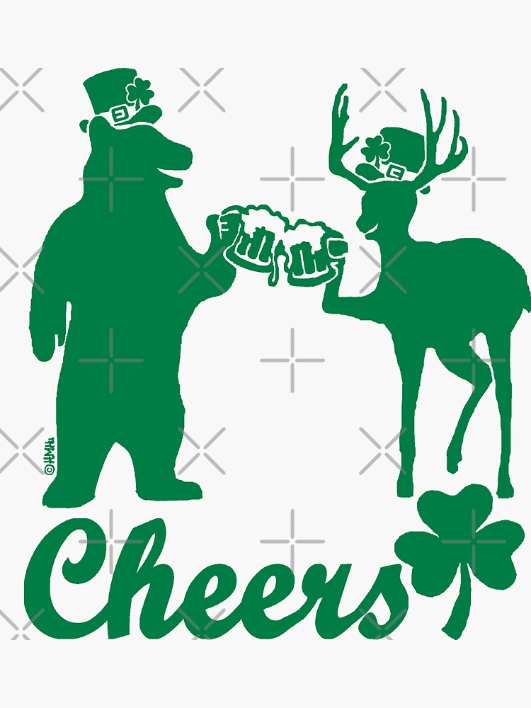 "Happy St Patricks Day Cheers!" Sticker for Sale by NewSignCreation ...