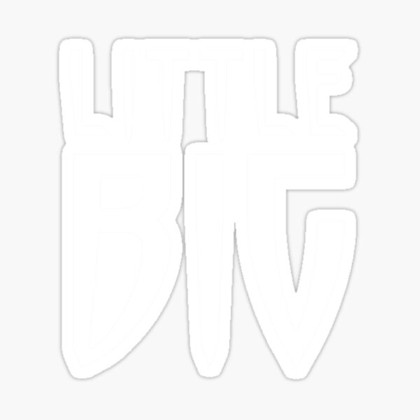 "Little Big Logo Text Design Classic ." Sticker by sivorimered | Redbubble