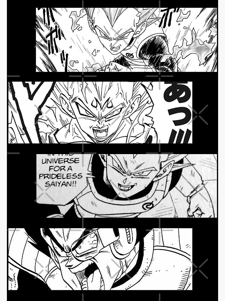 "Vegeta Dragon Ball Doragon Boru Manga Panel Design" Art Print for Sale ...