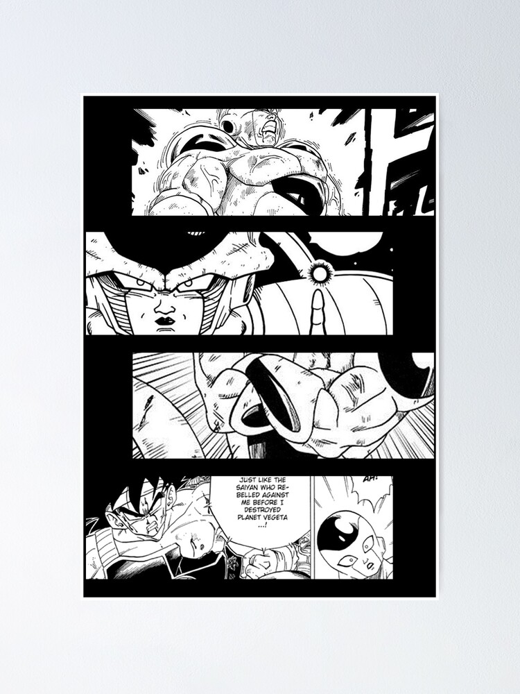 "Frieza Dragon Ball Doragon Boru Manga Panel Design" Poster by ...