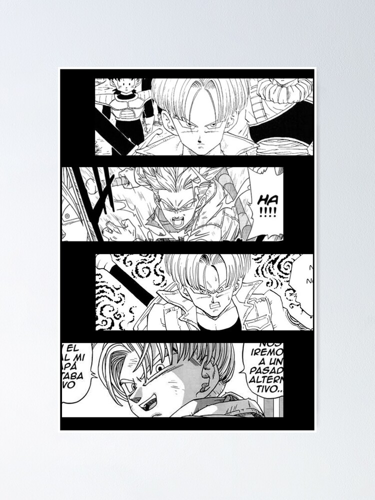 "Trunks Dragon Ball Doragon Boru Manga Panel Design" Poster for Sale by ...