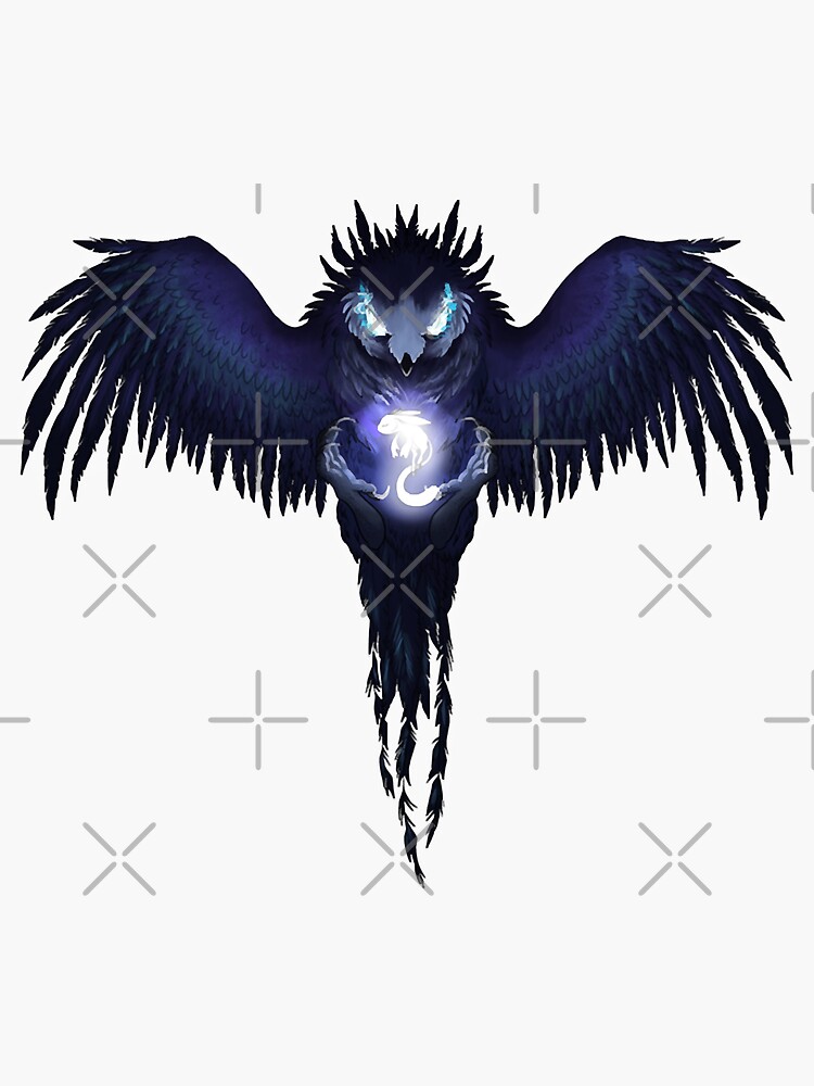 "Ori and Kuro bird art" Sticker by LRocha7540 | Redbubble