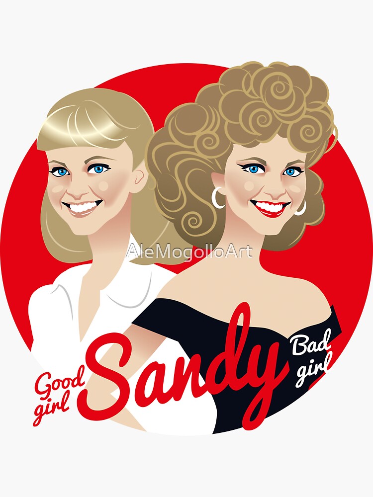 "Good girl Sandy Bad girl" Sticker for Sale by AleMogolloArt | Redbubble