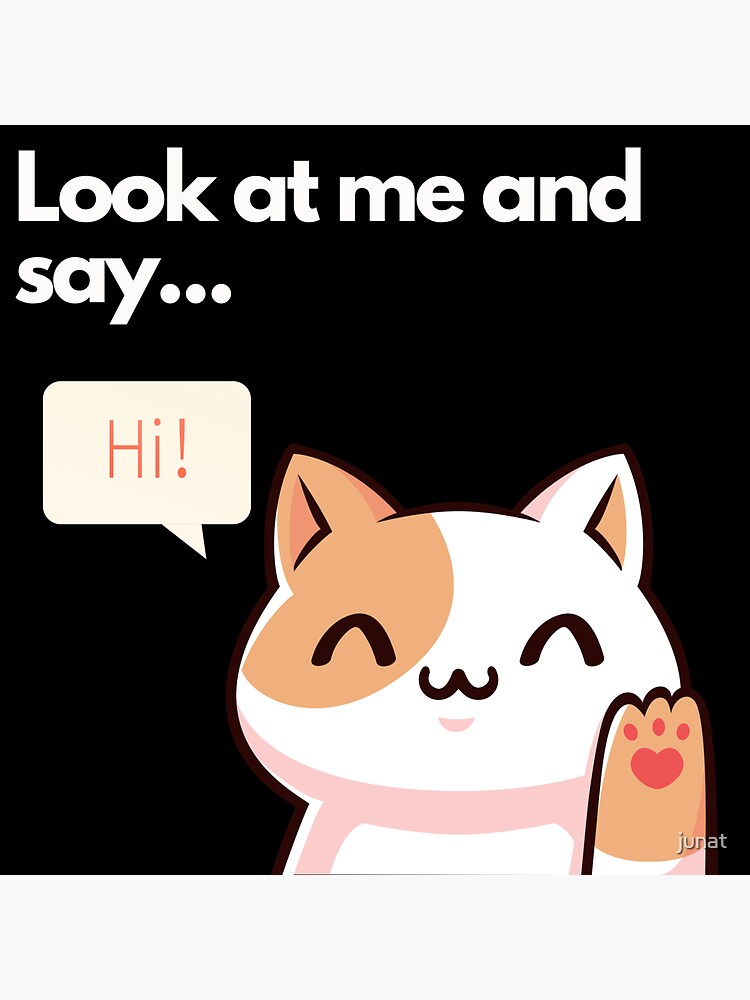 "Let's say hi" Sticker for Sale by junat | Redbubble