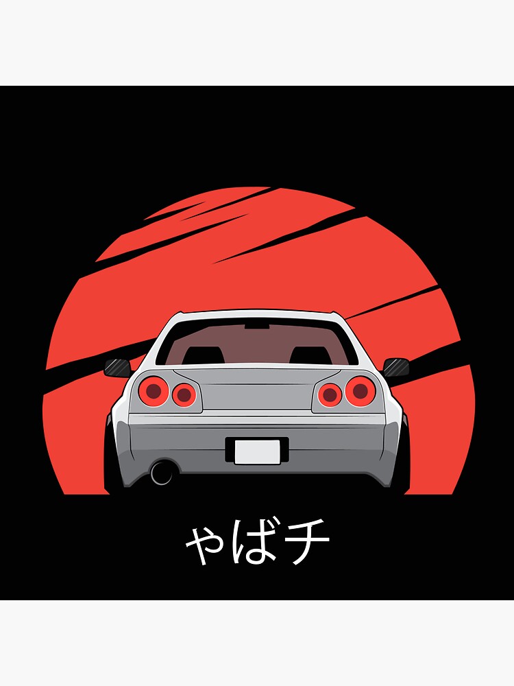 "JDM R34 Skyline GTR Car Sunset" Sticker by Connor03Designs | Redbubble