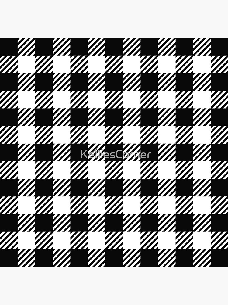 "BLACK AND WHITE BUFFALO CHECK PLAD" Poster for Sale by KelliesCorner ...