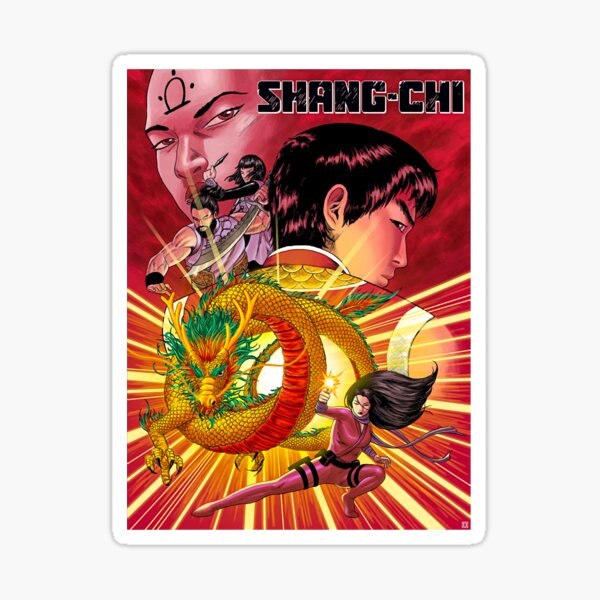 "Astute Work Hard And Discipline Funky Shang Chi Retro" Sticker by ...