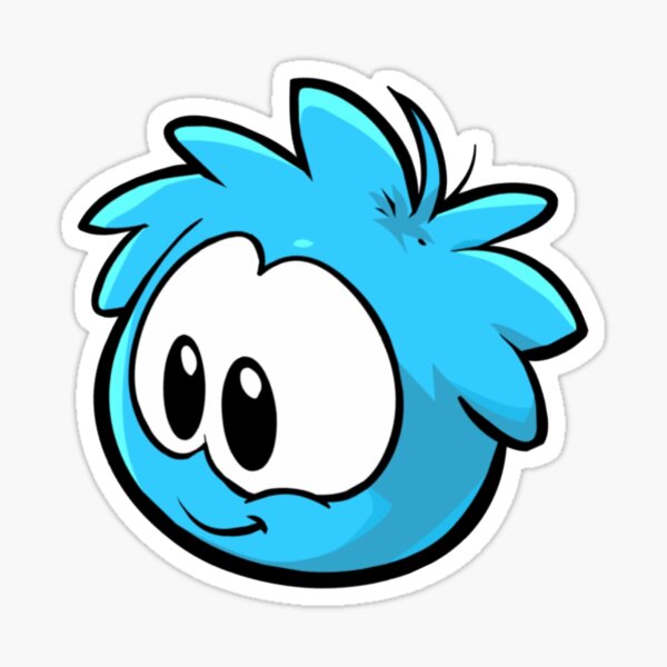 "Cute Blue Puffle - Club Penguin" Sticker by PathfinderCP | Redbubble