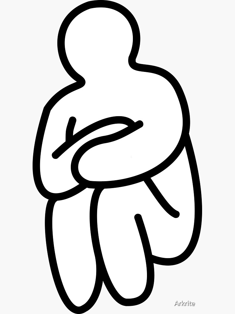"Curled Up Man" Sticker for Sale by Arkrite | Redbubble