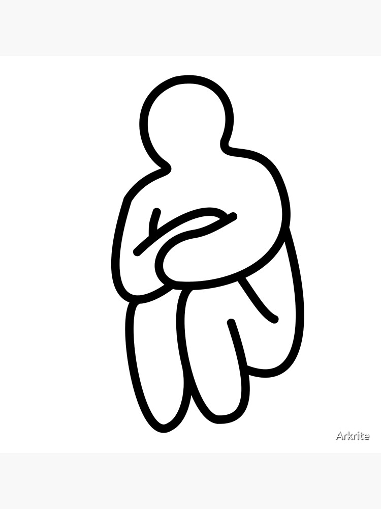 "Curled Up Man" Art Print by Arkrite | Redbubble