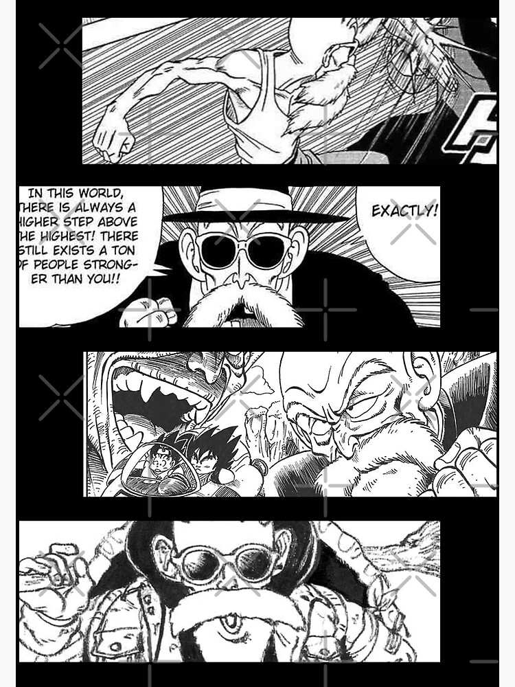 "Master Roshi Dragon Ball Doragon Boru Manga Panel Design" Photographic ...