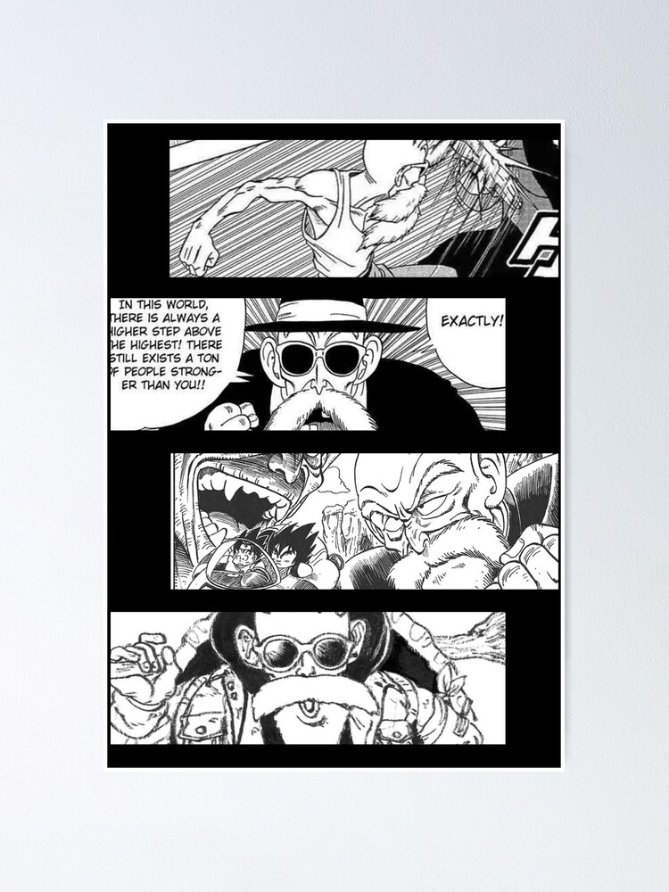 "Master Roshi Dragon Ball Doragon Boru Manga Panel Design" Poster for ...