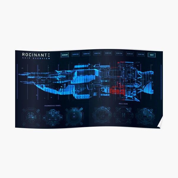"Rocinante Ship Overview – Tachi The Expanse" Poster for Sale by ...