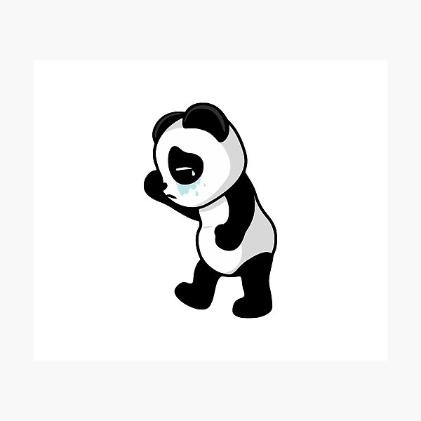 "Sad Panda" Photographic Print for Sale by partysparkle | Redbubble