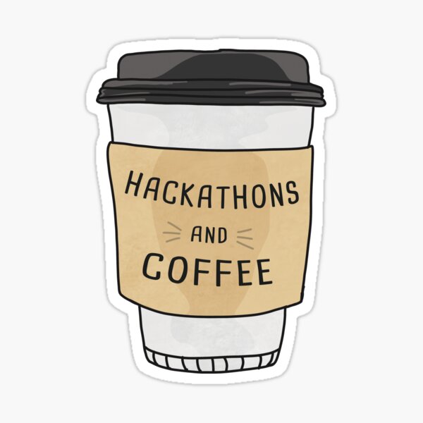 "Hackathons And Coffee" Sticker for Sale by orlumbuspirate | Redbubble