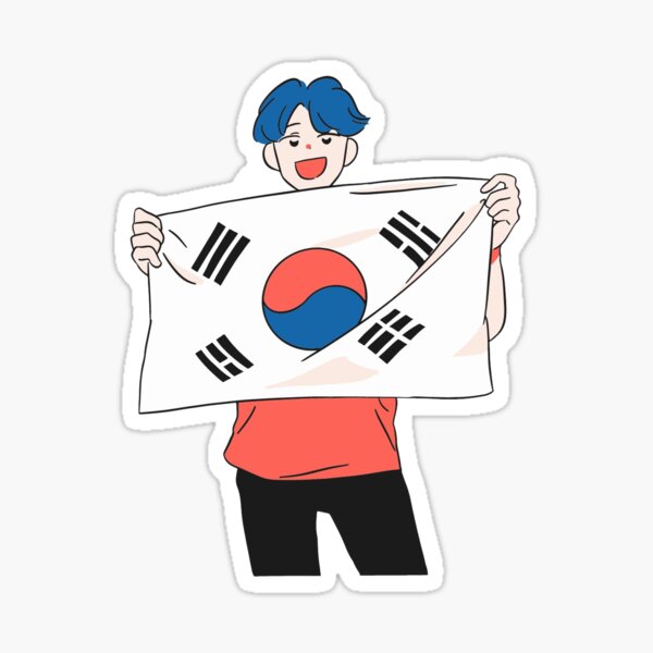 "South Korea " Sticker by fedeoli01 | Redbubble