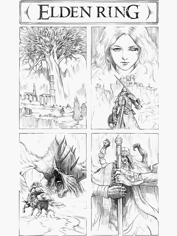 "Elden Ring Sketch" Sticker by FolooBobby | Redbubble