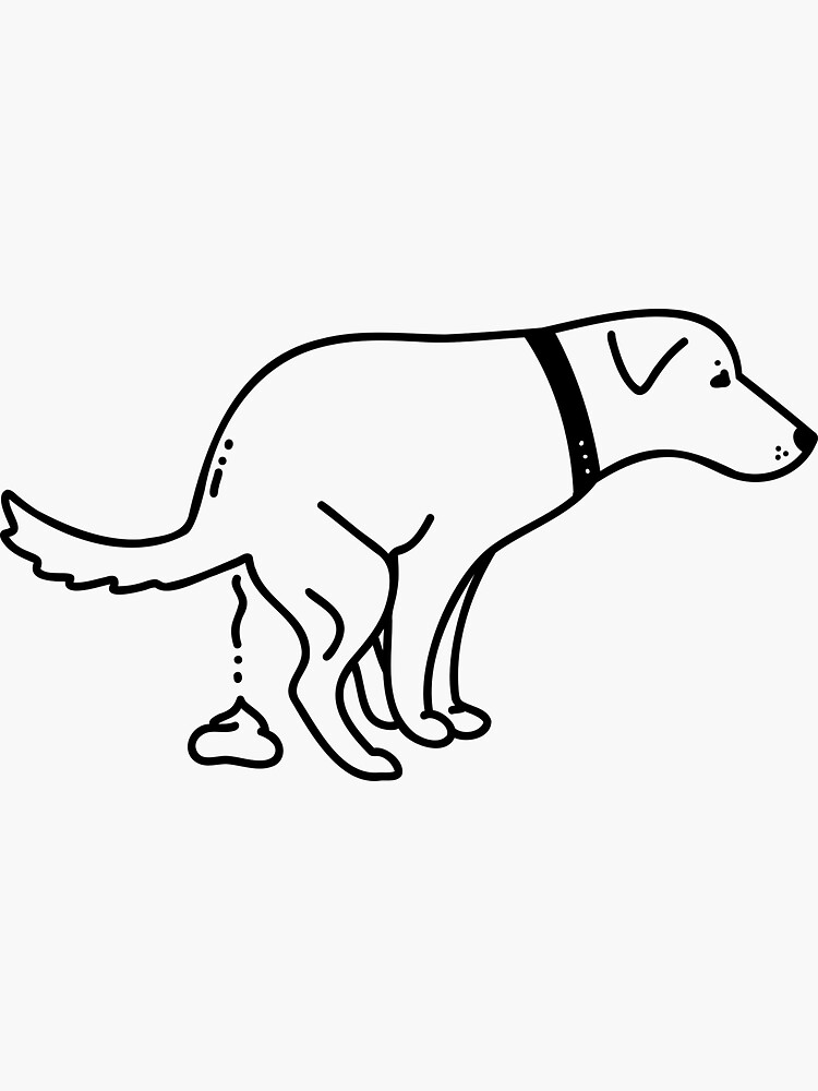 "Dogs Pooping " Sticker for Sale by rajnagar1107 | Redbubble