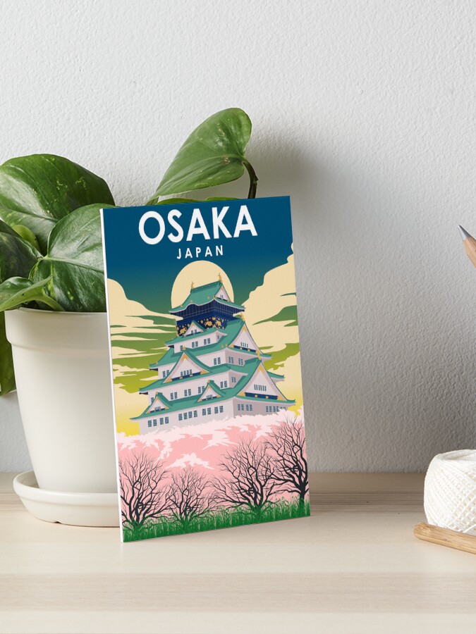 "Osaka Japan Vintage Minimal Retro Travel Poster" Art Board Print for ...