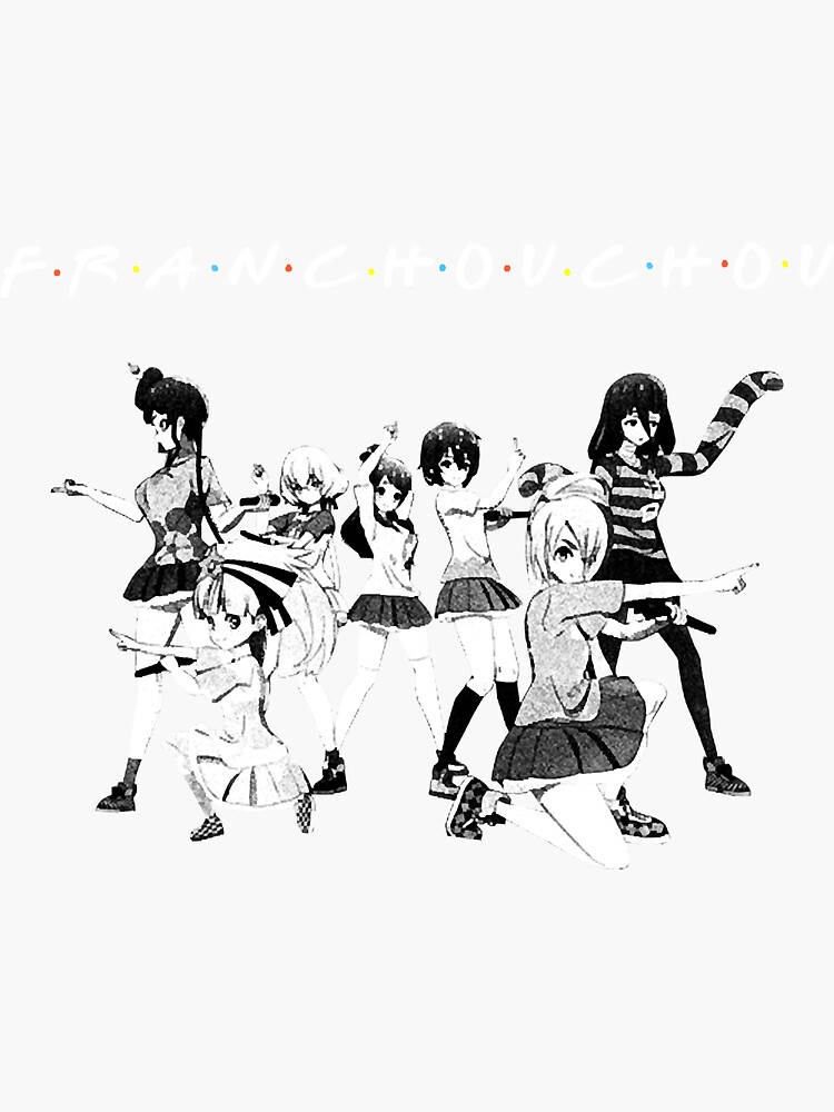 "Franchouchou " Sticker for Sale by BrigitteLesage | Redbubble