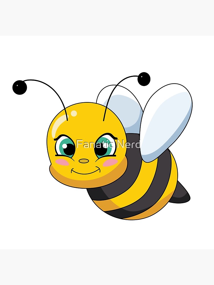 "Adorable blushing bee - smiling bee making face" Poster for Sale by ...