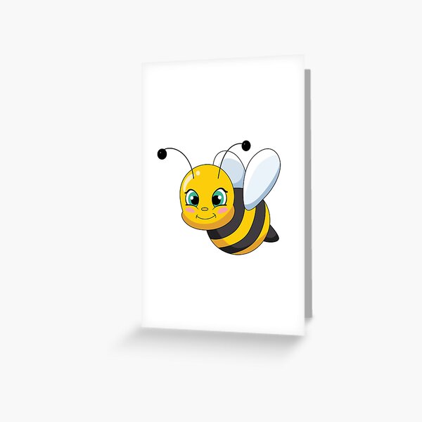 "Adorable blushing bee - smiling bee making face" Greeting Card by ...