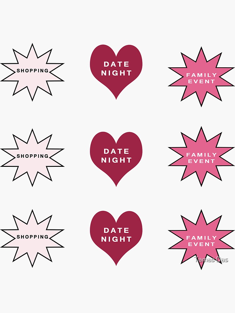 " Pink Calendar Stickers , Monthly Planner ,bullet,planner,date night ...