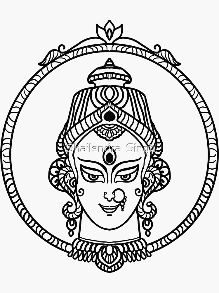 "Devi line art" Sticker by SPSTAG | Redbubble