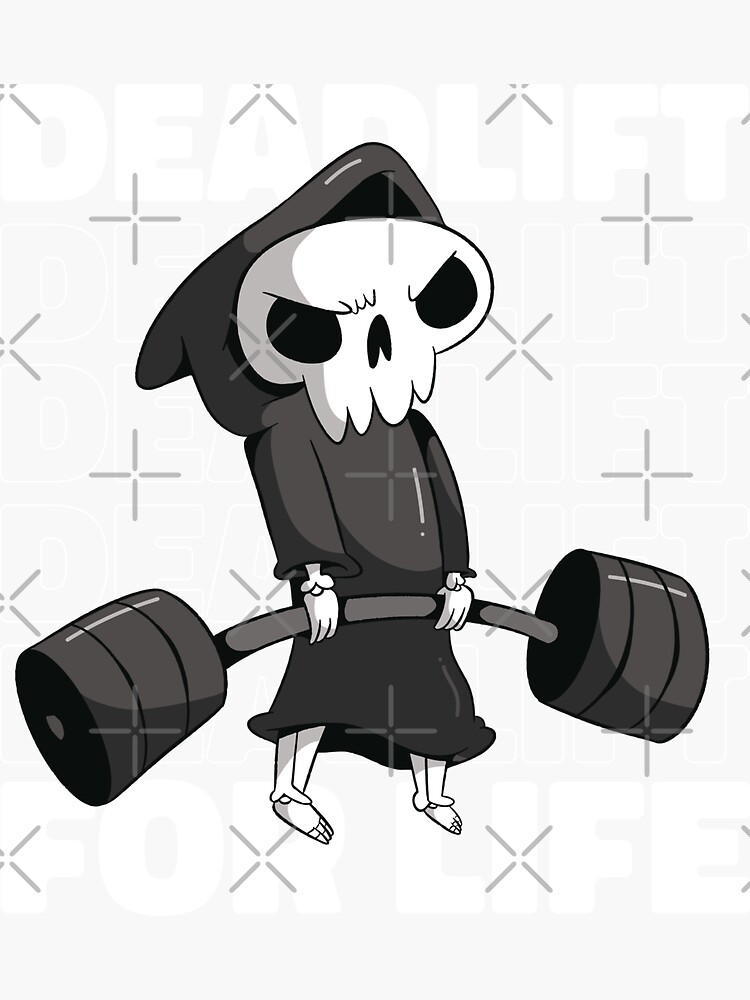 "Grim Reaper weightlifter" Sticker by DerSenat | Redbubble