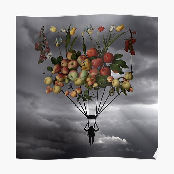 "Fruit Parachute 7 | Apples | Pears | Peaches | Dreamy" Poster for Sale ...
