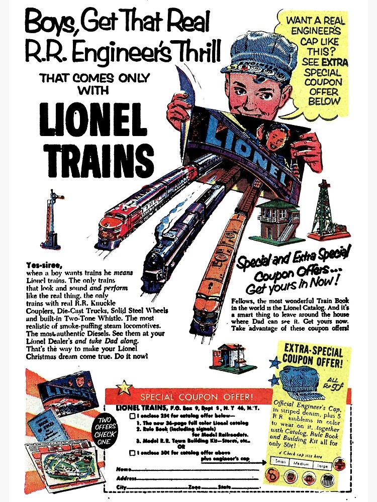 "1950S TOY TRAIN - ADVERT" Photographic Print for Sale by ThrowbackAds ...