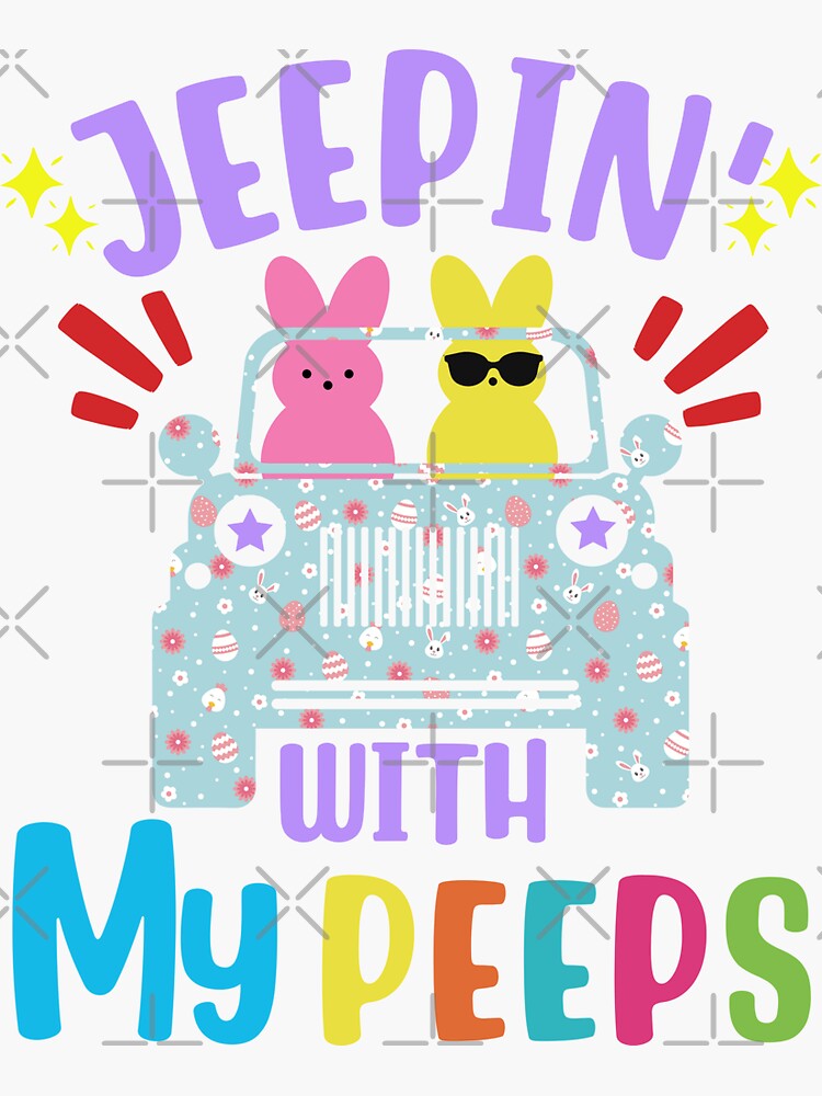 "jeepin with my peep" Sticker by Autoscoot | Redbubble