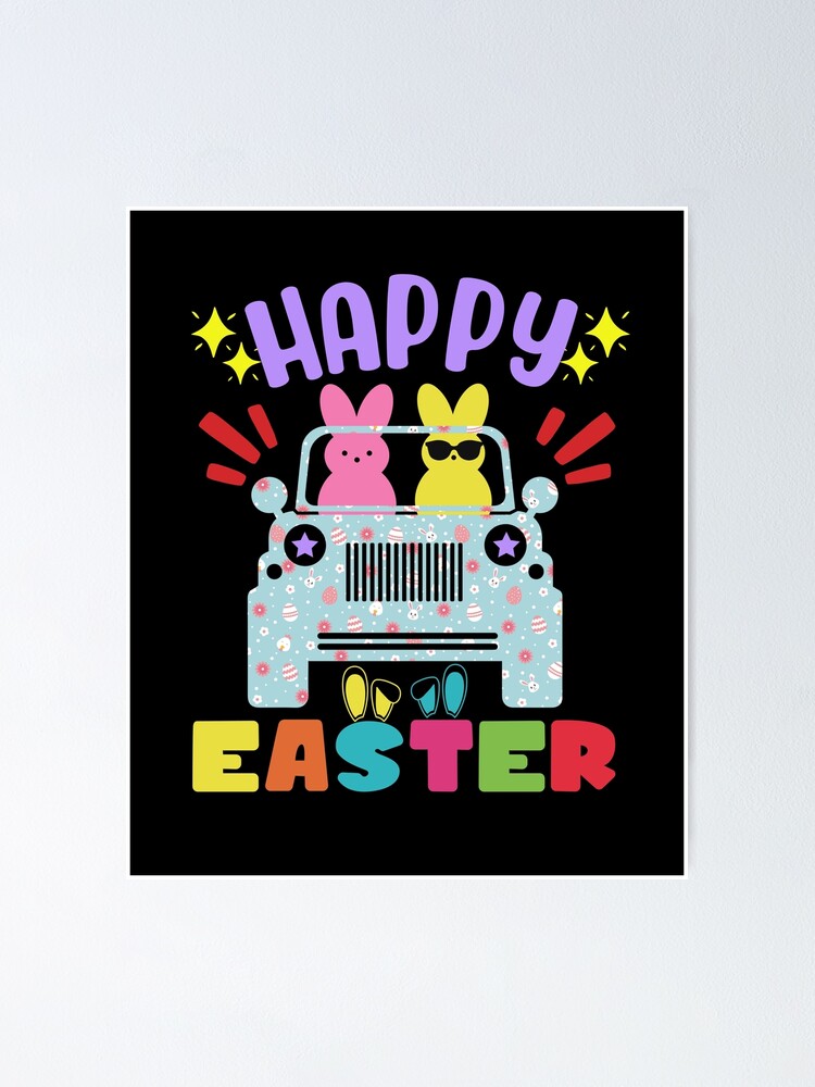 "Happy easter jeep" Poster for Sale by Autoscoot | Redbubble