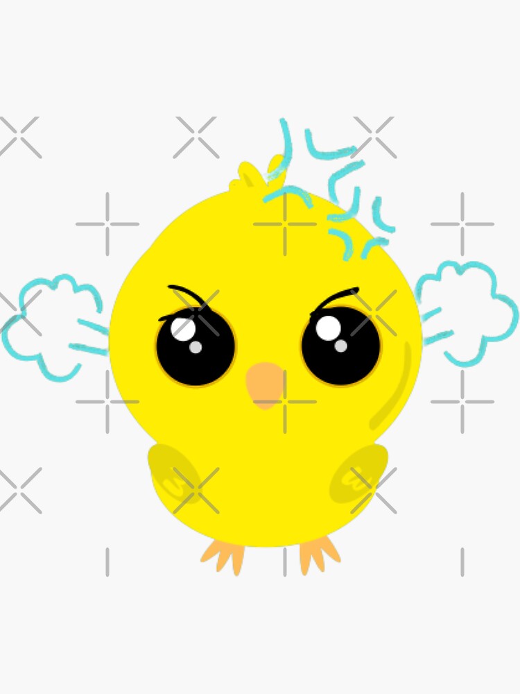 "Coco Chick Angry" Sticker by HuiArt | Redbubble